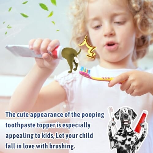 2PCS Pooping Toothpaste Topper, Pooping Dog Butt Toothpaste Topper ...