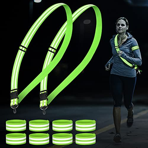 Reflective Sash - 2 Pcs High Visibility Adjustable Elastic Reflective ...