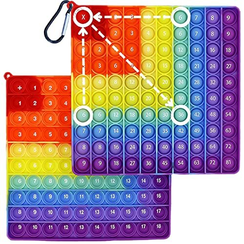 Pop up Fidget Toy, Pop it 100 Numbers Pop Up Bubble Sensory Fidget Toys ...