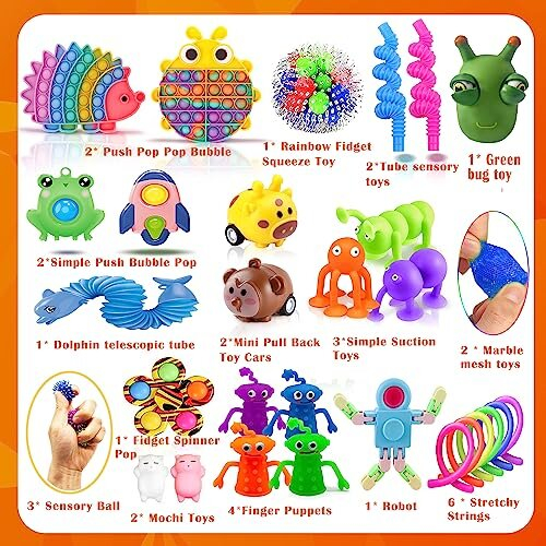 Fidget Toys Set,31 Pcs Fidget Pack For Anxiety Relief Stress Sensory ...
