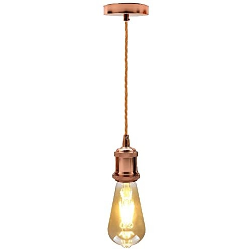 Rose Gold Vintage Metal Ceiling Pendant Light Fitting, Rose Gold ...