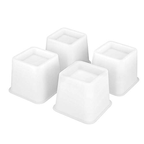 4 Pcs 4 Inch Table Risers, Furniture Risers, Stable Riser Feet Lift Set ...