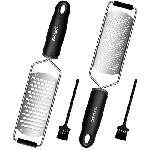 2 Pack Lemon Zester & Cheese Grater, Easy to Grate Lemon, Chocolate ...