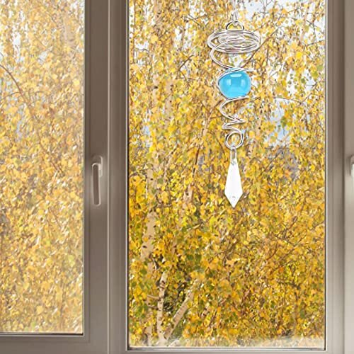 Ball Spiral Tail Wind Spinner,Metal Wind Hanging Spinner,Gazing Balls ...