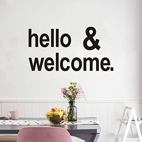 Large Wall Stickers, Hello Welcome Decals, (Easy to Apply), Vinyl Wall ...