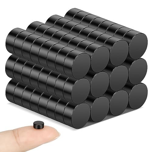 Black Small Magnets 6mm X 3mm | 100 Pack, Mini Strong Fridge Magnets ...