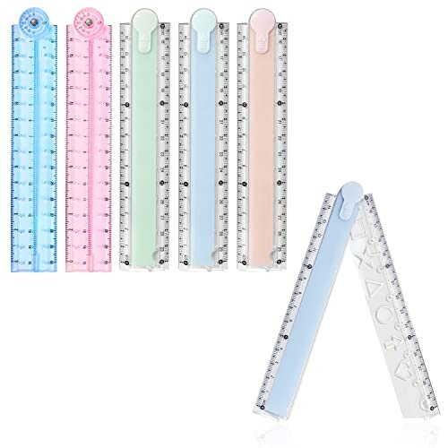 5-pack of 30cm Folding Rulers,Transparent Ruler for Geometric,for ...