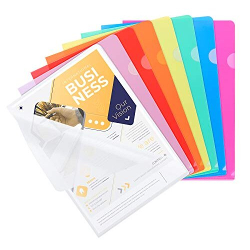 25 x Transparent Plastic Folders A4, Clear Plastic Wallets for File ...