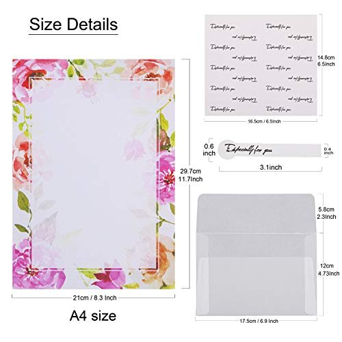 Writing Stationary Paper Set, Letter Writing Paper Letter Sets, 40 PCS ...