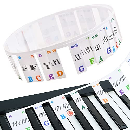 Piano Keyboard Stickers, Removable Piano Keyboards Note Labels, Keys ...