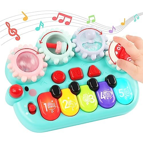 Baby Music Piano Toy for 1 Year Old Girls Boys, Light Up Keyboard Piano ...