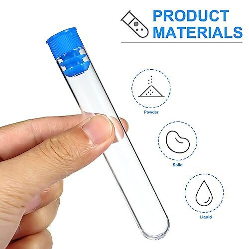 Test Tubes for Children, Plastic Test Tubes with Stand and Dropper ...