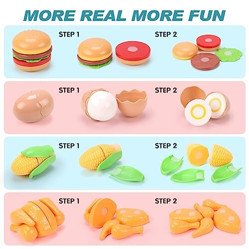 70PCS Kids Pretend Play Food Sets for Children Kitchen Toys Cutting Vegetable Fruit Pizza Food Toy Kitchen Accessories with Basket Gift for Kids