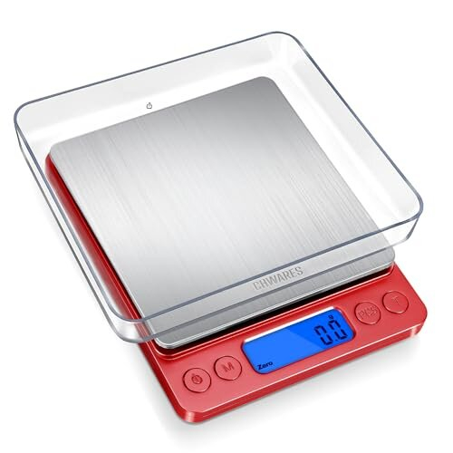 Food Scale, Rechargeable Small Kitchen Scale with Trays 3Kg/0.1g, Tare ...