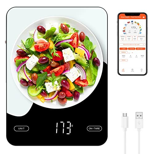 Newest Brifit Digital Food Scale, 10kg/22lb Smart Kitchen Scales with ...