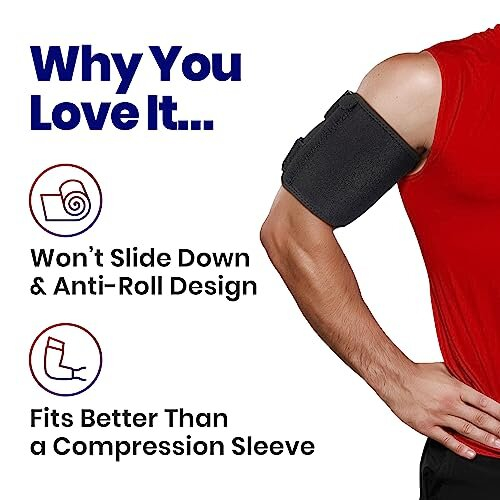Bicep Tendonitis Brace Compression Sleeve - Triceps & Biceps Muscle ...