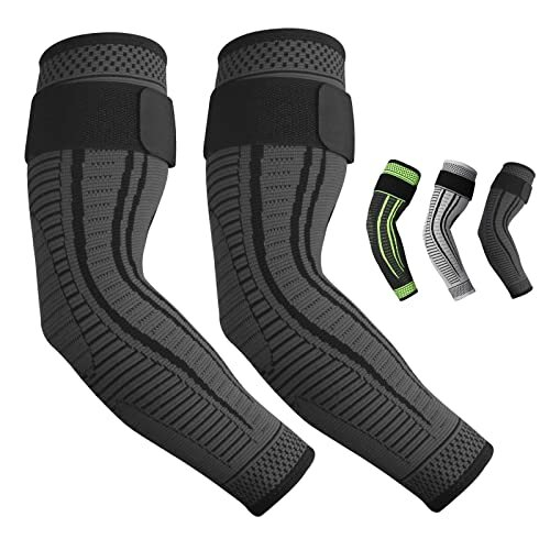 Elbow Support for Men and Women 2 Pack Anti slip Elbow Brace Adjustable ...