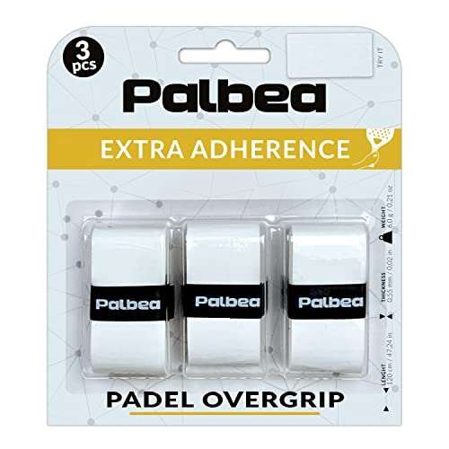 Padel OverGrip in White - Extra Tacky - Pack of 3 - Superior Sweat ...