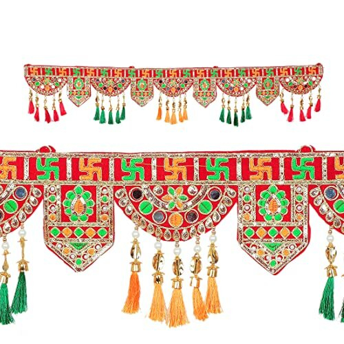 Handcrafted Swastik Door Toran Decorative Hanging Bandanwar for ...