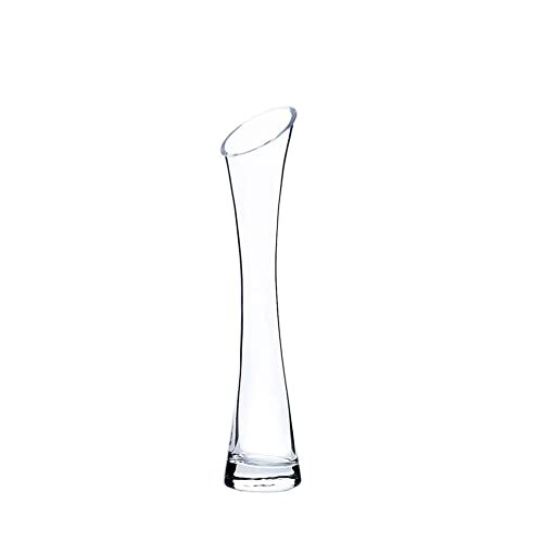 20CM Small Flower Vase Tall Thin Narrow Necked Glass Vases Clear Mini Mouth Single Stem Vases ...