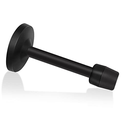 Door Stopper, Black Door Stop Wall Mount 4 Inch Door Stop with Sound ...