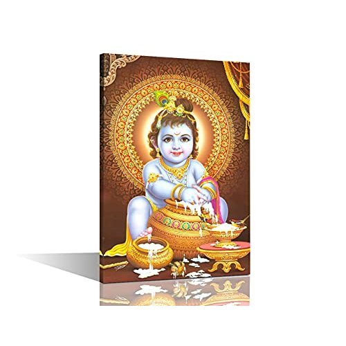 Krishna Wall Art Hindu God Wall Decor Lord Krishna Pictures for Bedroom ...