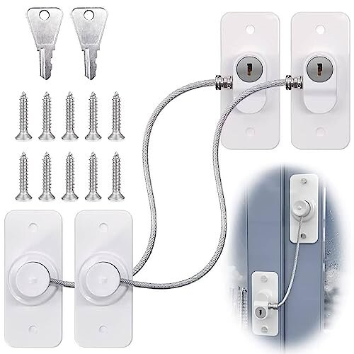 2Pcs Window Safety Lock for UPVC Windows, Window Locks Without Drilling ...