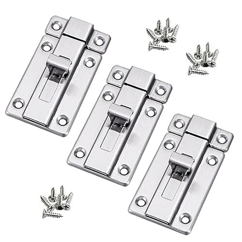 3 Pieces Door Bolts, Stainless Steel Door Latch, Stainless Steel Latch ...