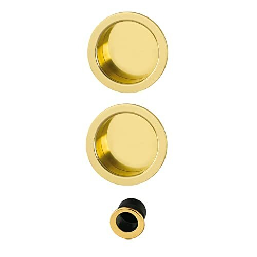 Sliding Door Lock Kit Round Blind Rosette Without Lock, Handle with ...