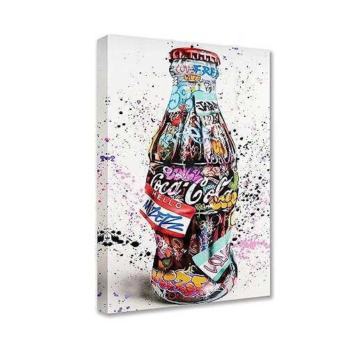 Banksy Graffiti Decor Classical Street Art Paintings Cola Bottle Wall ...