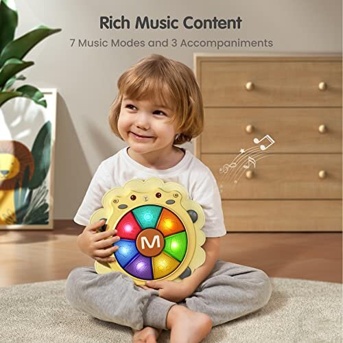 tumama Baby Musical Electronic Drum Toys Set Music Light Sound ...