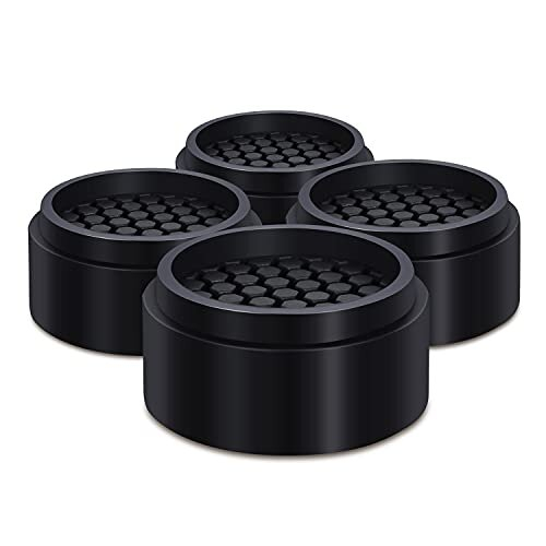 4 Pack Adjustable Furniture Risers 1 inch Round, Bed Risers Heavy Duty ...