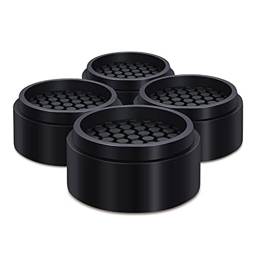 4 Pack Adjustable Furniture Risers 1 inch Round, Bed Risers Heavy Duty ...