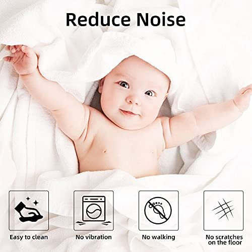 4 Pack Adjustable Furniture Risers 1 inch Round, Bed Risers Heavy Duty ...