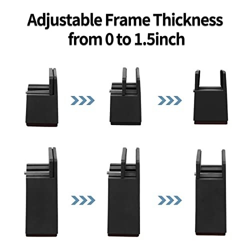 Adjustable Furniture Risers with Screw Clamp, Chair Risers 2 Inch ...