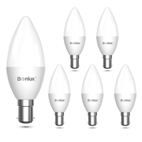 B15 LED Bayonet Candle Bulb, 5W B15D Small Bayonet Cap Candle Light 40W ...