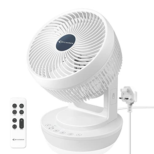 Desk Fan Quiet Cooling Fans Turbo 1800m³/h Electric Air Circulator ...