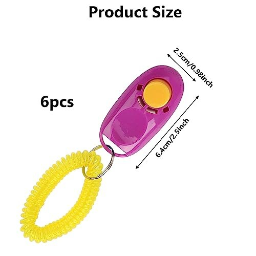 Dog Clicker, 6 Pack Clickers for Dog Training, Obedience Training ...