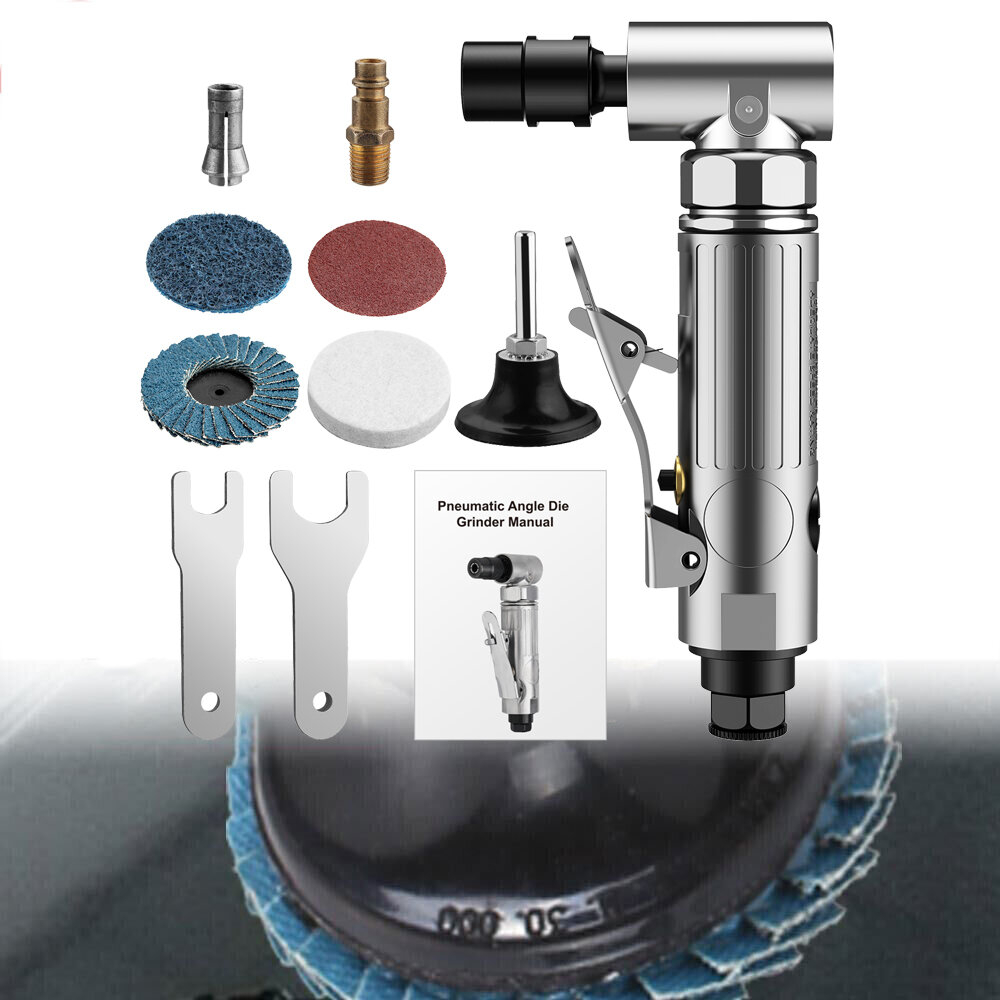1/4 inch Angle Air Die Grinder,20000 RPM, 90 Degree Angled Air Die ...