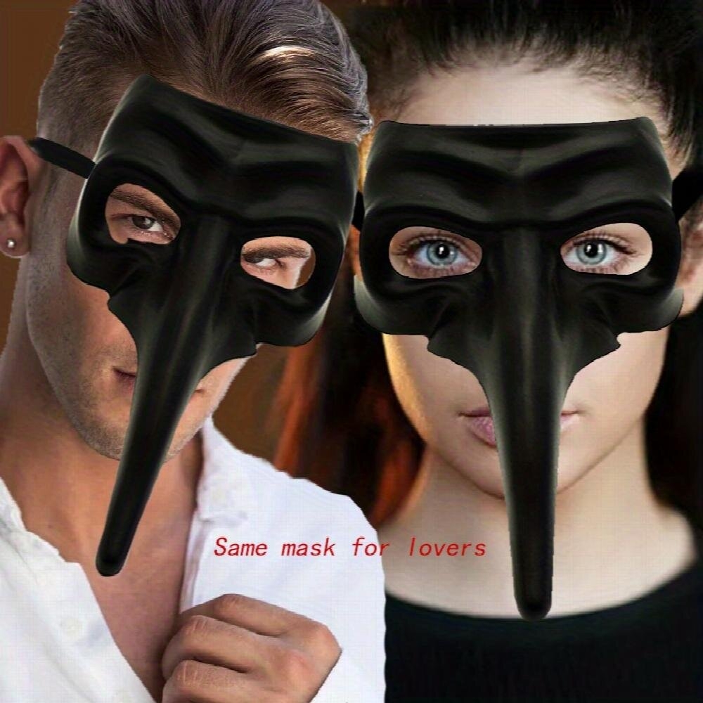 1pc Long Beak Plague Doctor Mask Long Beak Mask For Halloween Cosplay ...