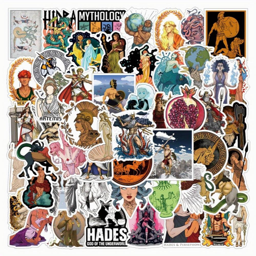 52pcs Greek Mythology Stickers Pack Aesthetics Vinyl Waterproof ...