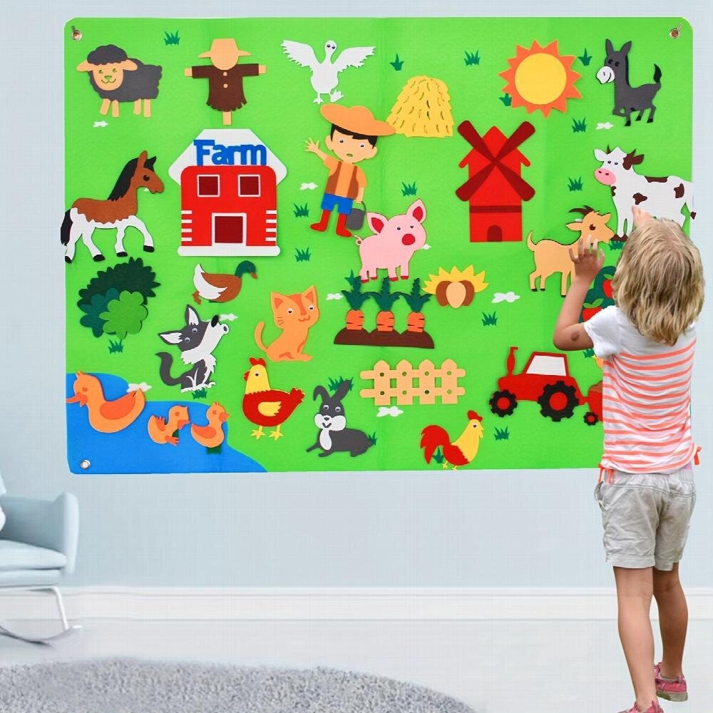 Farm Animals Felt Story Board Set Preschool Farmhouse Themed ...