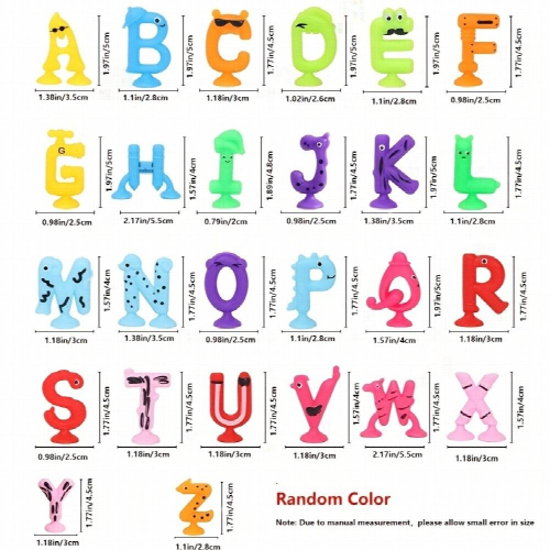 Colorful Numbers Letters Suction Cup Toys For Kids Sensory Sucker Toys ...