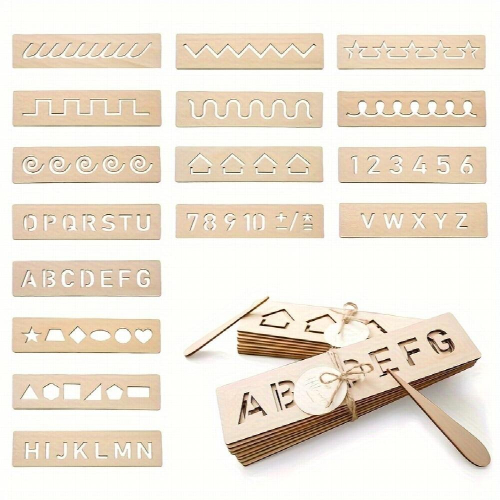 Montessori Wooden Letters Writing Practice Grooved Board Kids Early ...