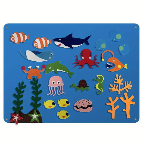 1 Set Ocean Felt Board Story Set For Toddlers Children Under The Sea 3 ...