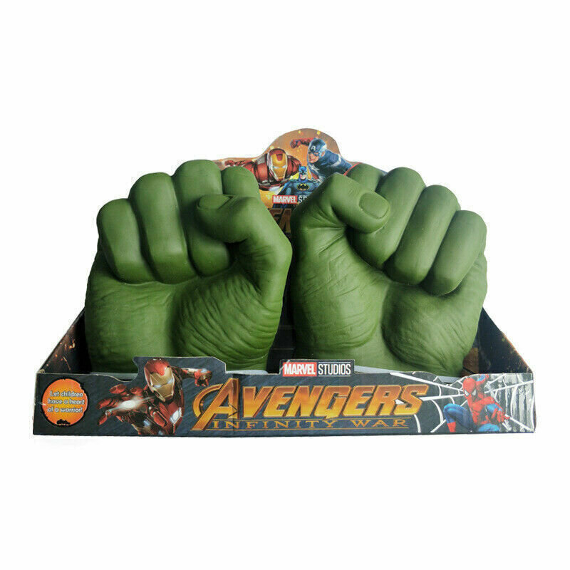 (Hulk Fist) Kids Avengers Hulk Smash Hands Boxing Gloves Superhero ...