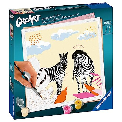 CreArt Jolane Edition - Zebra Paint by Numbers for Adults and Kids 12 ...