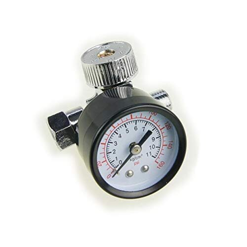 KATSU Air Pressure Regulator Valve 1/4", Mini Adjustable Air Flow ...