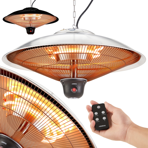 AREBOS Infrared heater 2000W |ceiling mount | 3 heat settings | IP34 ...