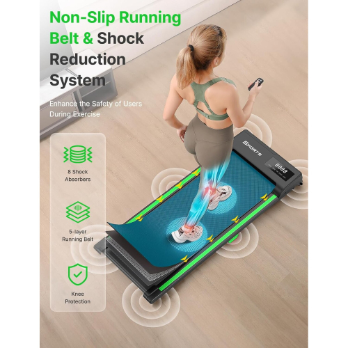 Dripex 2.5HP Under Desk Treadmill with 6 Shock-absorbing Cushions with ...